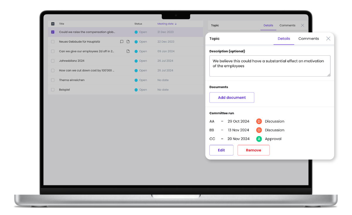 Departmental Meetings | Sherpany